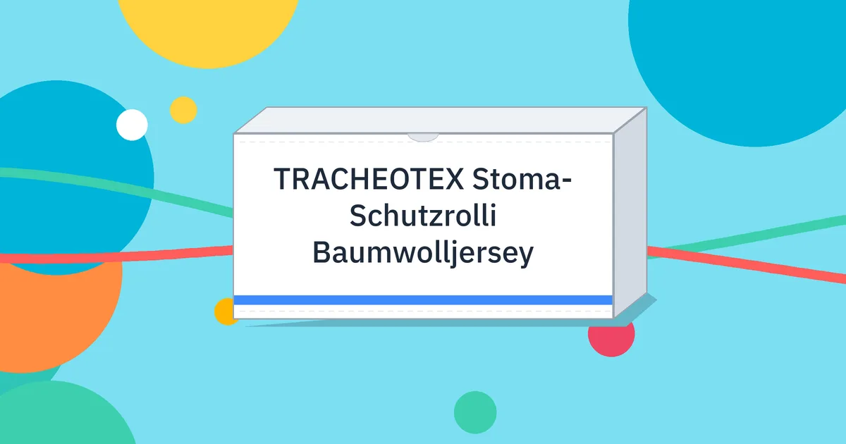 Symbolbild: Packung mit der Aufschrift TRACHEOTEX Stoma-Schutzrolli Baumwolljersey (PZN 02185067) – Verfügbarkeit und Bezug in Apotheken in Frankfurt am Main