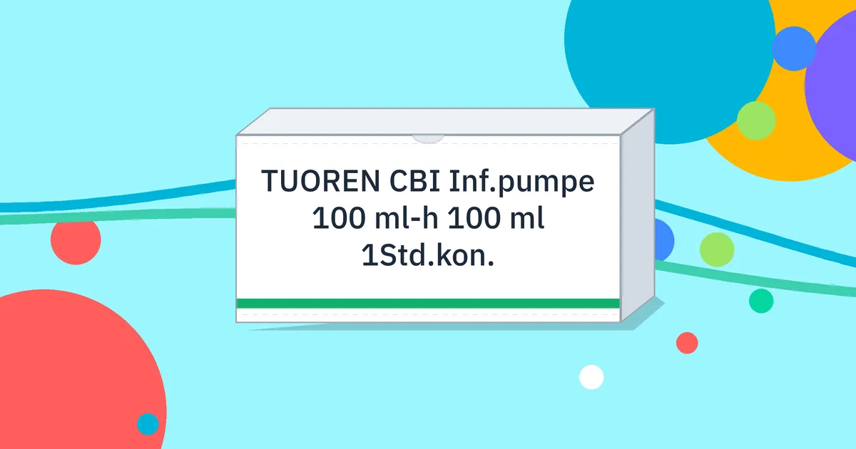 Symbolbild: Packung mit der Aufschrift TUOREN CBI Inf.pumpe 100 ml-h 100 ml 1Std.kon. (PZN 11663175) – Verfügbarkeit und Bezug in Apotheken in Frankfurt am Main