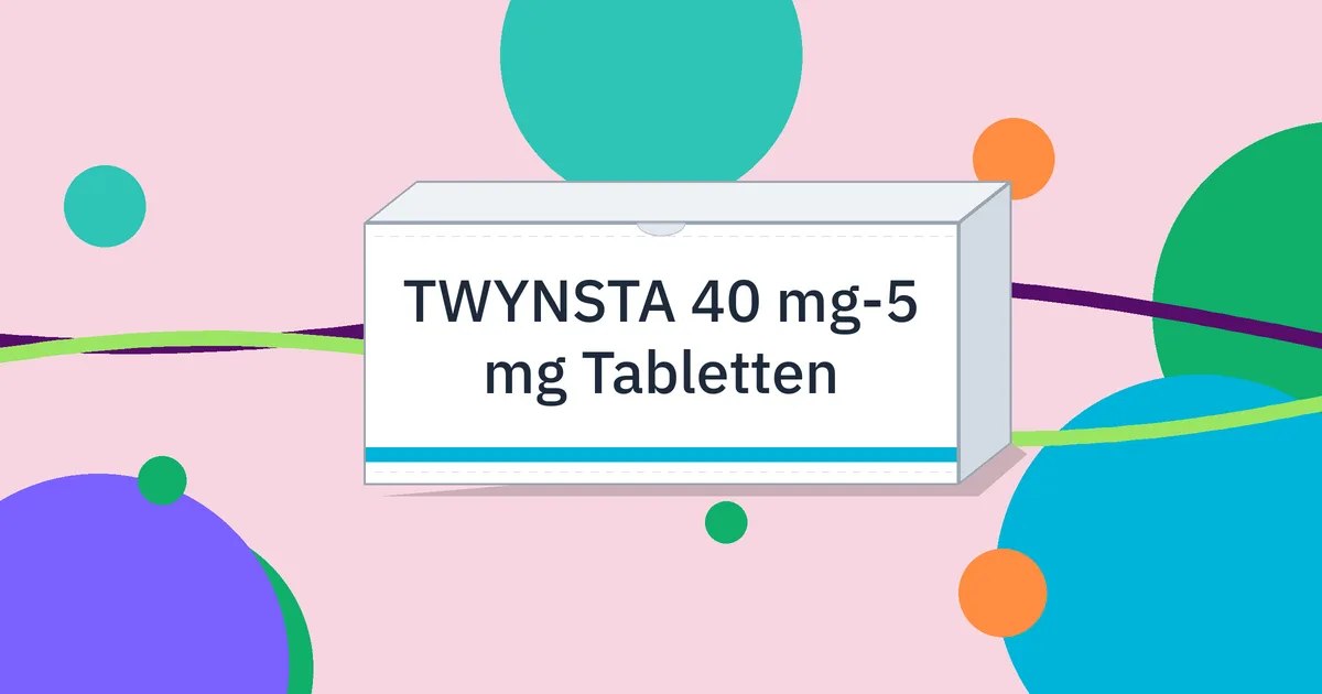 Symbolbild: Packung mit der Aufschrift TWYNSTA 40 mg-5 mg Tabletten (PZN 12526339) – Verfügbarkeit und Bezug in Apotheken in Frankfurt am Main