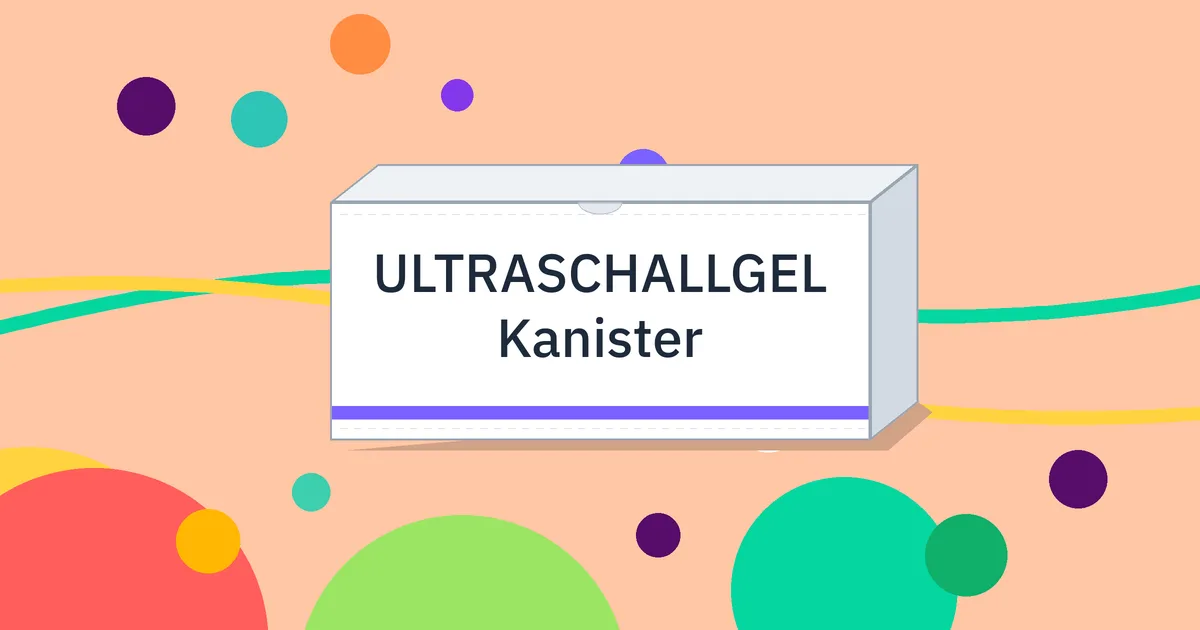 Symbolbild: Packung mit der Aufschrift ULTRASCHALLGEL Kanister (PZN 05362328) – Verfügbarkeit und Bezug in Apotheken in Frankfurt am Main