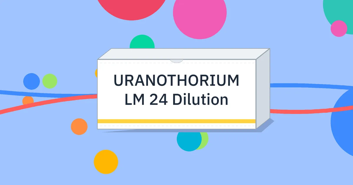 Symbolbild: Packung mit der Aufschrift URANOTHORIUM LM 24 Dilution (PZN 13256882) – Verfügbarkeit und Bezug in Apotheken in Frankfurt am Main