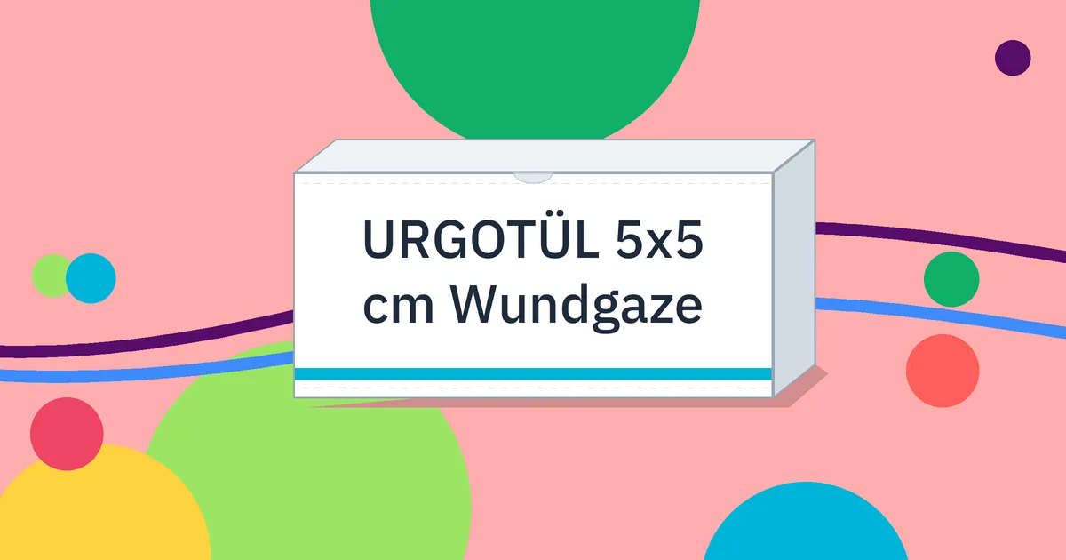 Symbolbild: Packung mit der Aufschrift URGOTÜL 5x5 cm Wundgaze (PZN 04114203) – Verfügbarkeit und Bezug in Apotheken in Frankfurt am Main
