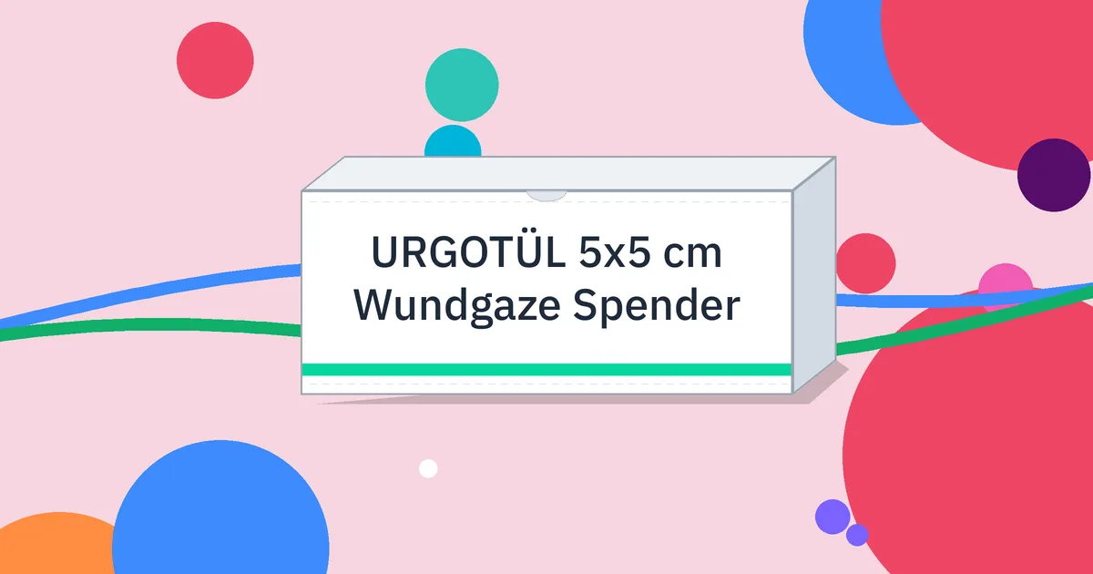 Symbolbild: Packung mit der Aufschrift URGOTÜL 5x5 cm Wundgaze Spender (PZN 01161248) – Verfügbarkeit und Bezug in Apotheken in Frankfurt am Main