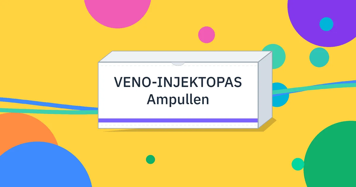 Symbolbild: Packung mit der Aufschrift VENO-INJEKTOPAS Ampullen (PZN 11169989) – Verfügbarkeit und Bezug in Apotheken in Frankfurt am Main