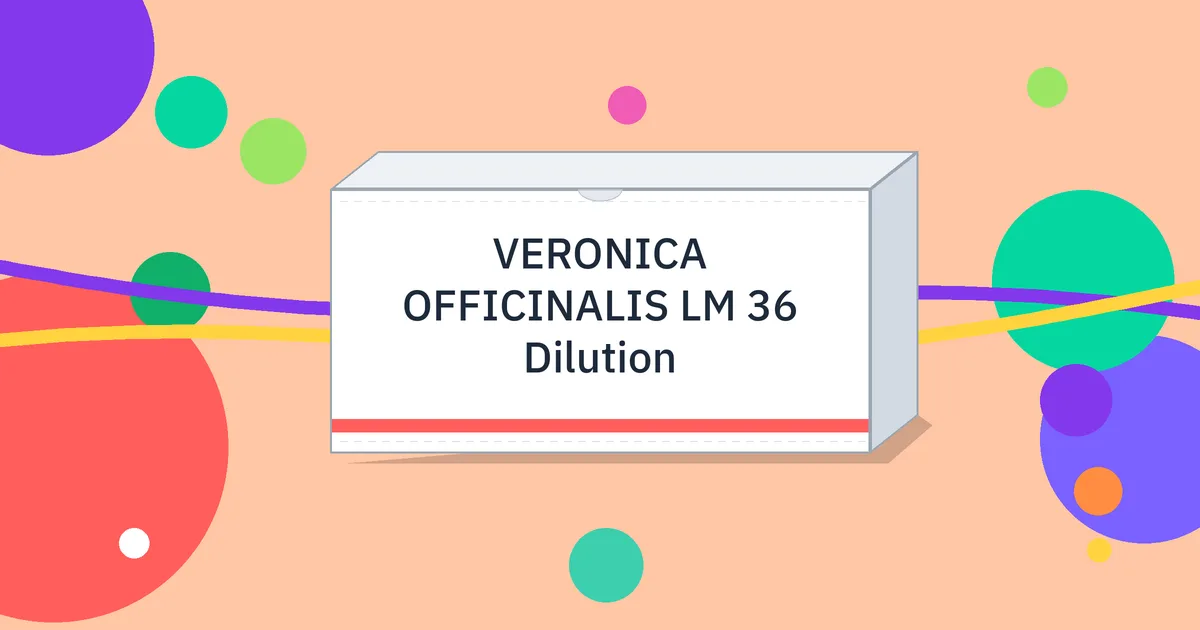 Symbolbild: Packung mit der Aufschrift VERONICA OFFICINALIS LM 36 Dilution (PZN 13270422) – Verfügbarkeit und Bezug in Apotheken in Frankfurt am Main