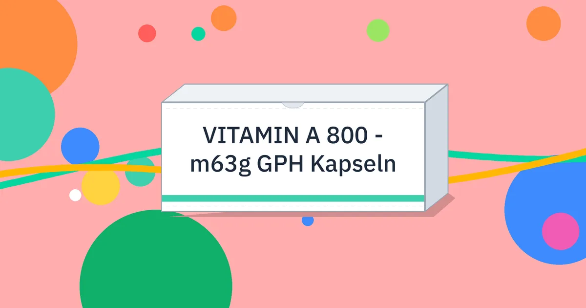 Symbolbild: Packung mit der Aufschrift VITAMIN A 800 -m63g GPH Kapseln (PZN 04631826) – Verfügbarkeit und Bezug in Apotheken in Frankfurt am Main