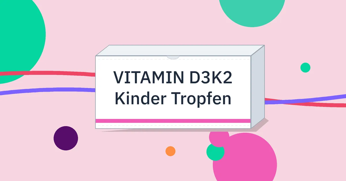 Symbolbild: Packung mit der Aufschrift VITAMIN D3K2 Kinder Tropfen (PZN 18832178) – Verfügbarkeit und Bezug in Apotheken in Frankfurt am Main