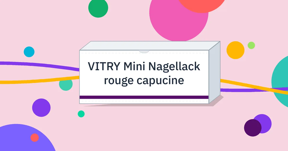 Symbolbild: Packung mit der Aufschrift VITRY Mini Nagellack rouge capucine (PZN 11142832) – Verfügbarkeit und Bezug in Apotheken in Frankfurt am Main