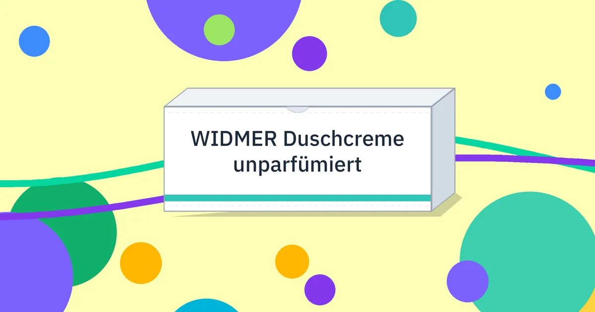 Symbolbild: Packung mit der Aufschrift WIDMER Duschcreme unparfümiert (PZN 16934851) – Verfügbarkeit und Bezug in Apotheken in Frankfurt am Main