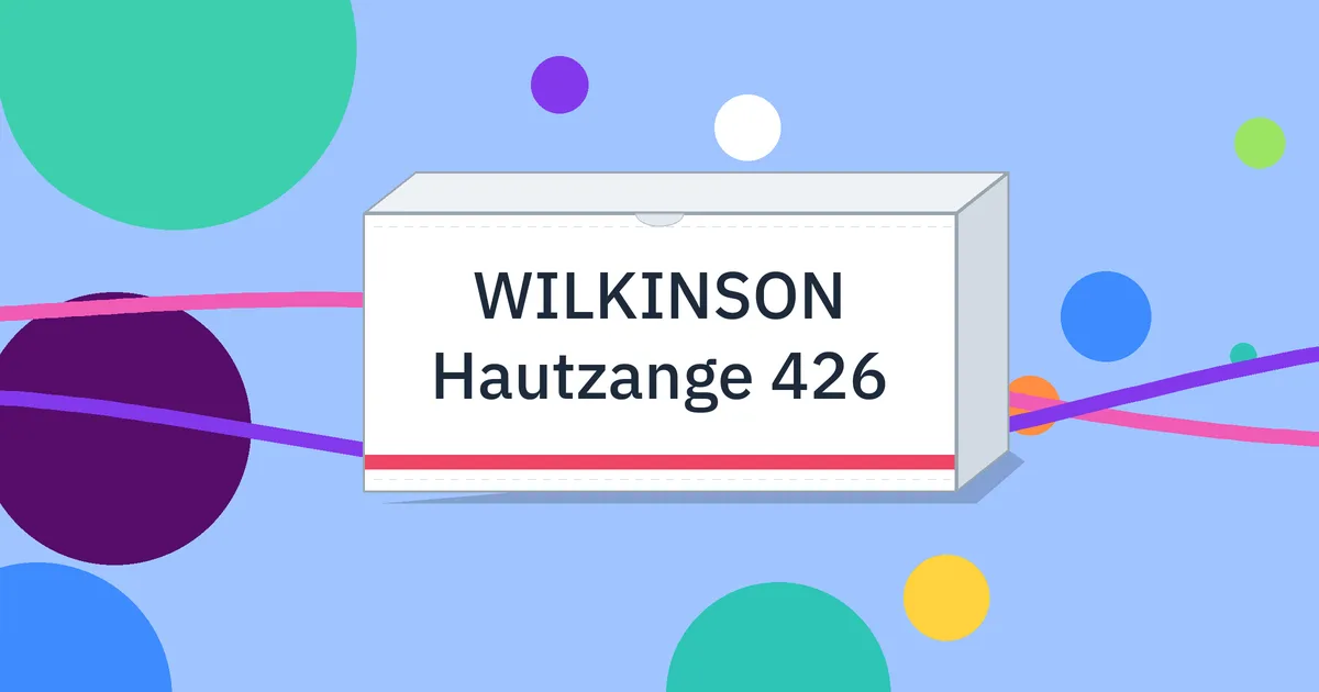 Symbolbild: Packung mit der Aufschrift WILKINSON Hautzange 426 (PZN 04515706) – Verfügbarkeit und Bezug in Apotheken in Frankfurt am Main