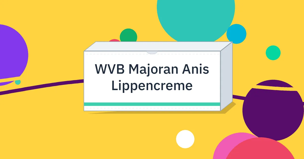 Symbolbild: Packung mit der Aufschrift WVB Majoran Anis Lippencreme (PZN 16146125) – Verfügbarkeit und Bezug in Apotheken in Frankfurt am Main