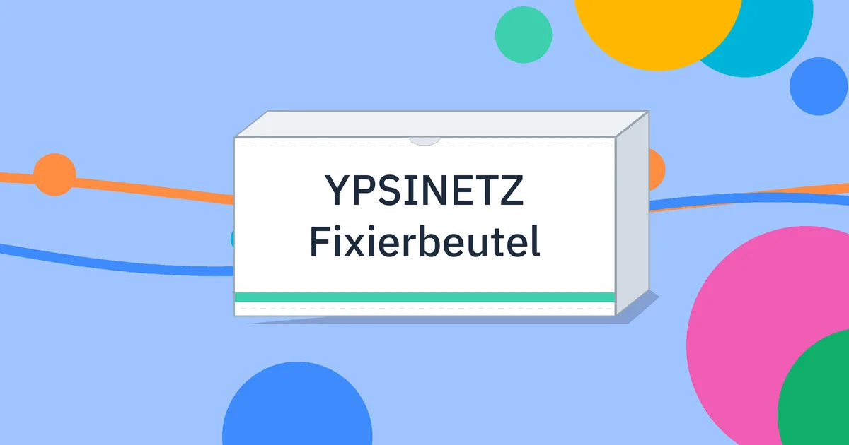 Symbolbild: Packung mit der Aufschrift YPSINETZ Fixierbeutel (PZN 01272568) – Verfügbarkeit und Bezug in Apotheken in Frankfurt am Main