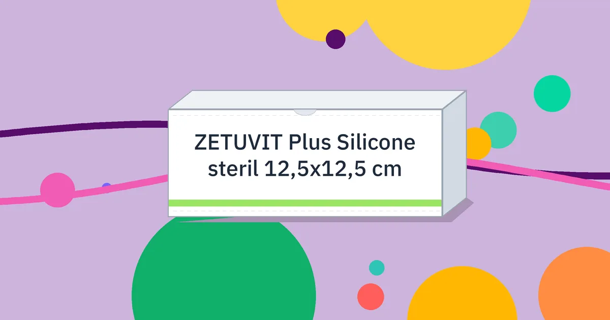 Symbolbild: Packung mit der Aufschrift ZETUVIT Plus Silicone steril 12,5x12,5 cm (PZN 16801512) – Verfügbarkeit und Bezug in Apotheken in Frankfurt am Main
