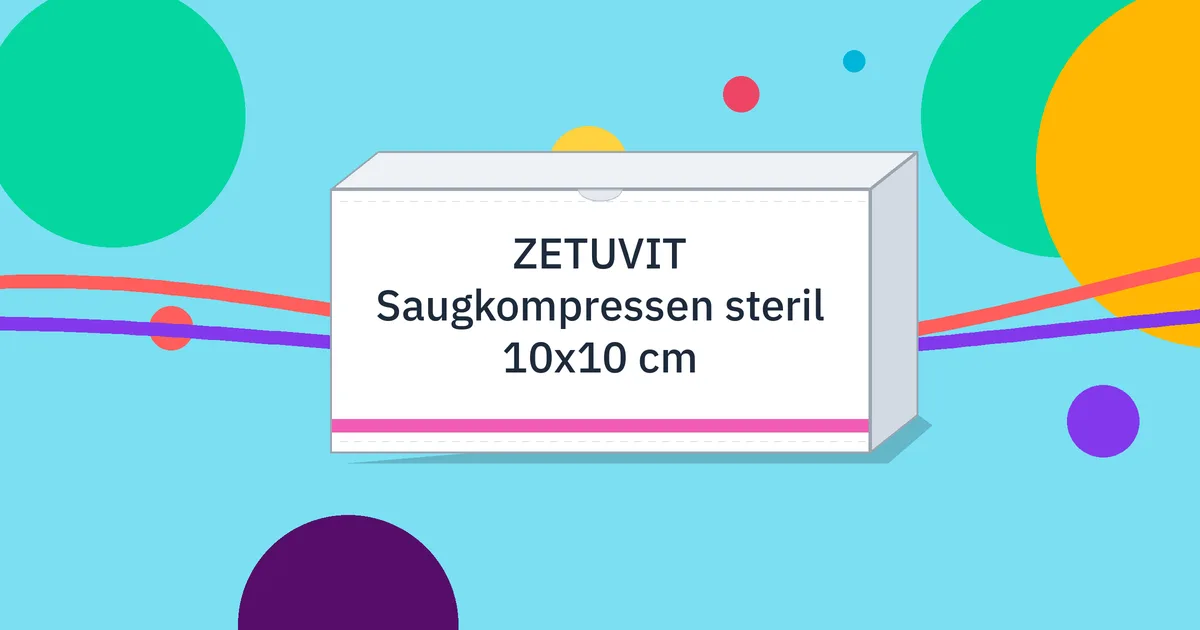 Symbolbild: Packung mit der Aufschrift ZETUVIT Saugkompressen steril 10x10 cm (PZN 19704732) – Verfügbarkeit und Bezug in Apotheken in Frankfurt am Main
