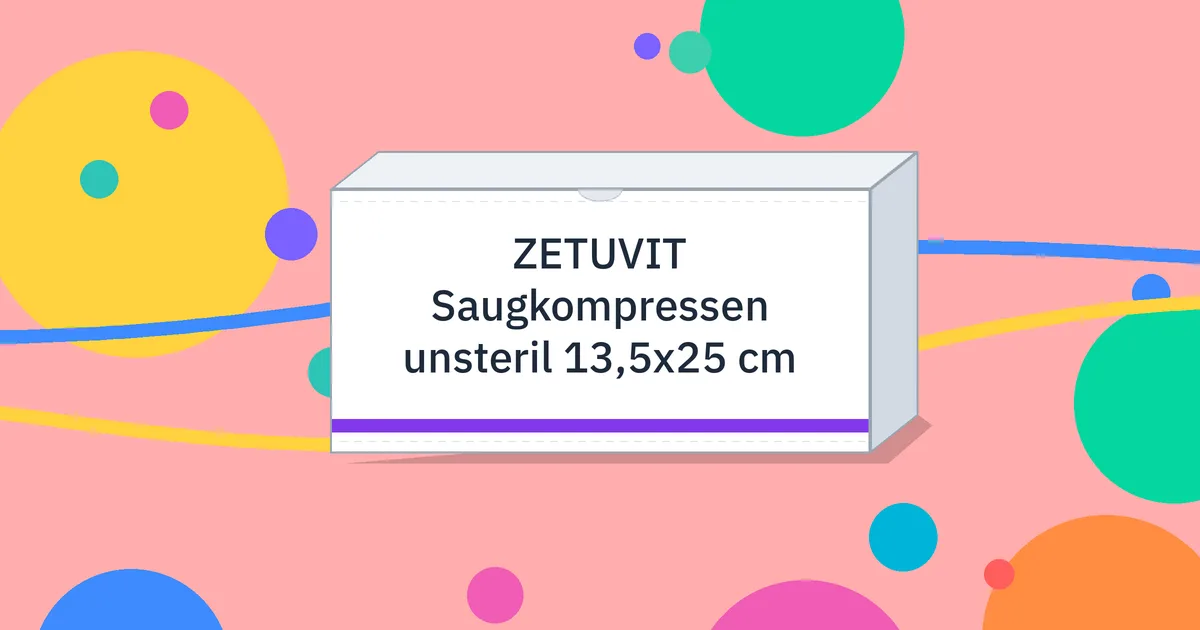 Symbolbild: Packung mit der Aufschrift ZETUVIT Saugkompressen unsteril 13,5x25 cm (PZN 04040864) – Verfügbarkeit und Bezug in Apotheken in Frankfurt am Main