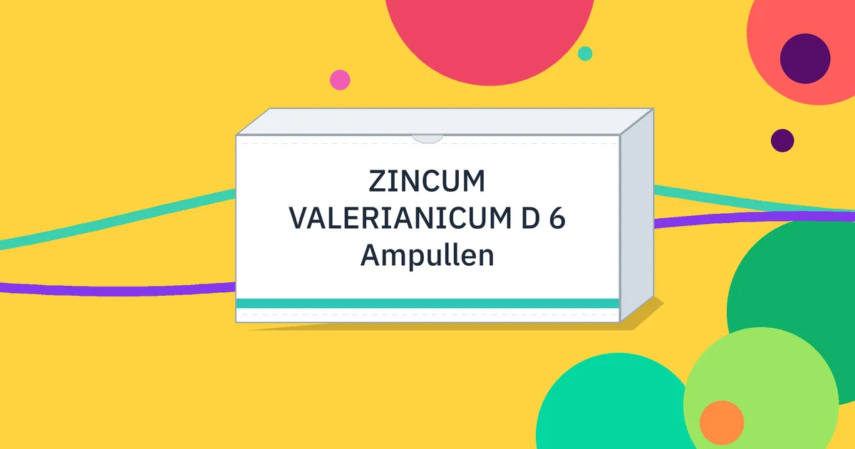 Symbolbild: Packung mit der Aufschrift ZINCUM VALERIANICUM D 6 Ampullen (PZN 11708972) – Verfügbarkeit und Bezug in Apotheken in Frankfurt am Main