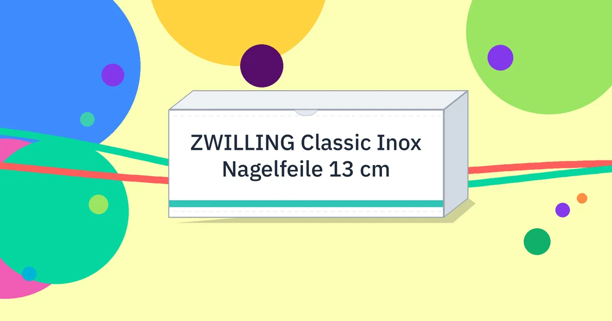 Symbolbild: Packung mit der Aufschrift ZWILLING Classic Inox Nagelfeile 13 cm (PZN 16760635) – Verfügbarkeit und Bezug in Apotheken in Frankfurt am Main