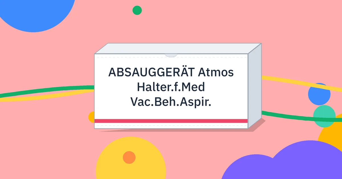 Symbolbild: Packung mit der Aufschrift ABSAUGGERÄT Atmos Halter.f.Med Vac.Beh.Aspir. (PZN 02326088) – Verfügbarkeit und Bezug in Apotheken in Frankfurt am Main