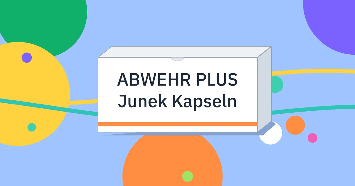 Symbolbild: Packung mit der Aufschrift ABWEHR PLUS Junek Kapseln (PZN 10556402) – Verfügbarkeit und Bezug in Apotheken in Frankfurt am Main