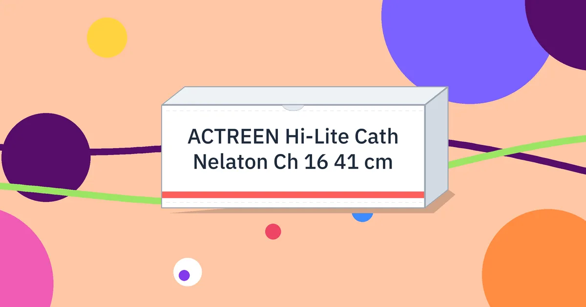 Symbolbild: Packung mit der Aufschrift ACTREEN Hi-Lite Cath Nelaton Ch 16 41 cm (PZN 09948953) – Verfügbarkeit und Bezug in Apotheken in Frankfurt am Main