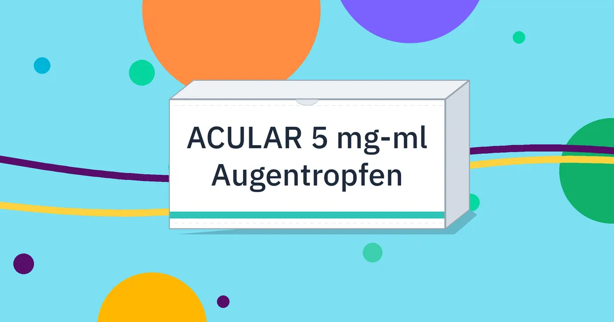 Symbolbild: Packung mit der Aufschrift ACULAR 5 mg-ml Augentropfen (PZN 01537417) – Verfügbarkeit und Bezug in Apotheken in Frankfurt am Main