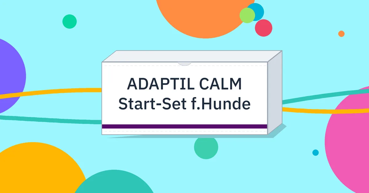Symbolbild: Packung mit der Aufschrift ADAPTIL CALM Start-Set f.Hunde (PZN 17364166) – Verfügbarkeit und Bezug in Apotheken in Frankfurt am Main