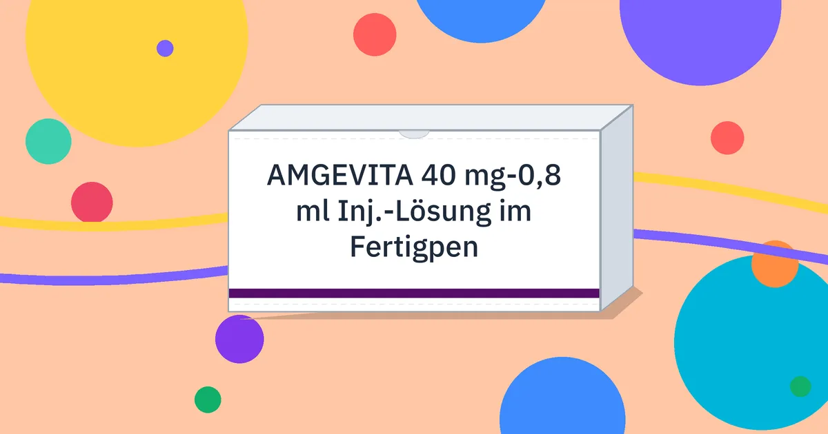 Symbolbild: Packung mit der Aufschrift AMGEVITA 40 mg-0,8 ml Inj.-Lösung im Fertigpen (PZN 18761923) – Verfügbarkeit und Bezug in Apotheken in Frankfurt am Main