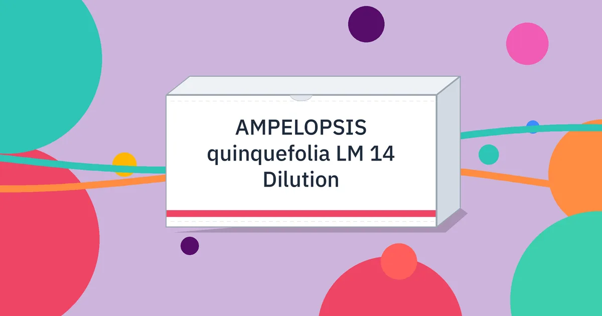 Symbolbild: Packung mit der Aufschrift AMPELOPSIS quinquefolia LM 14 Dilution (PZN 13325117) – Verfügbarkeit und Bezug in Apotheken in Frankfurt am Main