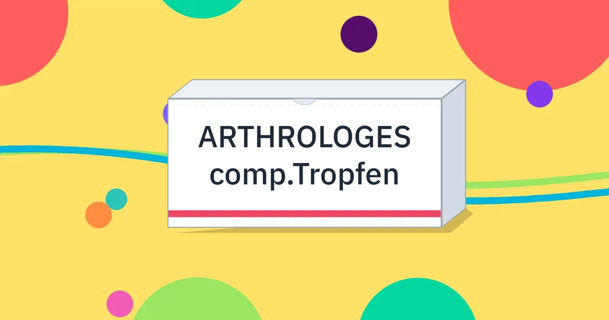 Symbolbild: Packung mit der Aufschrift ARTHROLOGES comp.Tropfen (PZN 13422122) – Verfügbarkeit und Bezug in Apotheken in Frankfurt am Main