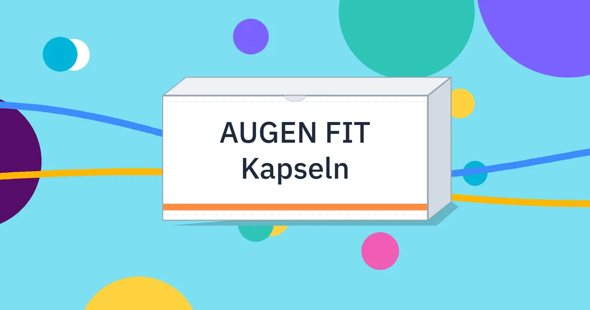Symbolbild: Packung mit der Aufschrift AUGEN FIT Kapseln (PZN 11179835) – Verfügbarkeit und Bezug in Apotheken in Frankfurt am Main