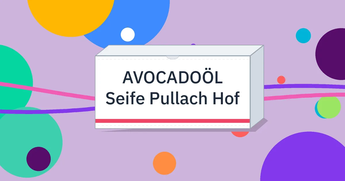 Symbolbild: Packung mit der Aufschrift AVOCADOÖL Seife Pullach Hof (PZN 20421086) – Verfügbarkeit und Bezug in Apotheken in Frankfurt am Main
