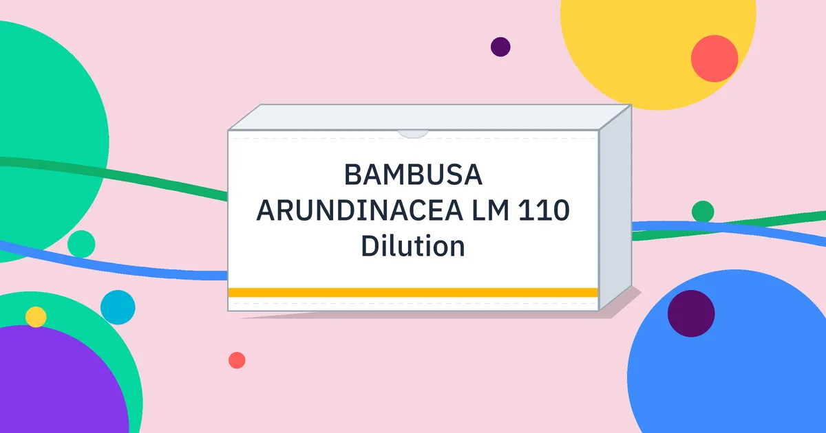 Symbolbild: Packung mit der Aufschrift BAMBUSA ARUNDINACEA LM 110 Dilution (PZN 12787910) – Verfügbarkeit und Bezug in Apotheken in Frankfurt am Main