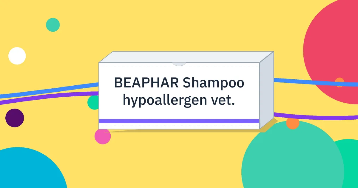 Symbolbild: Packung mit der Aufschrift BEAPHAR Shampoo hypoallergen vet. (PZN 19765656) – Verfügbarkeit und Bezug in Apotheken in Frankfurt am Main