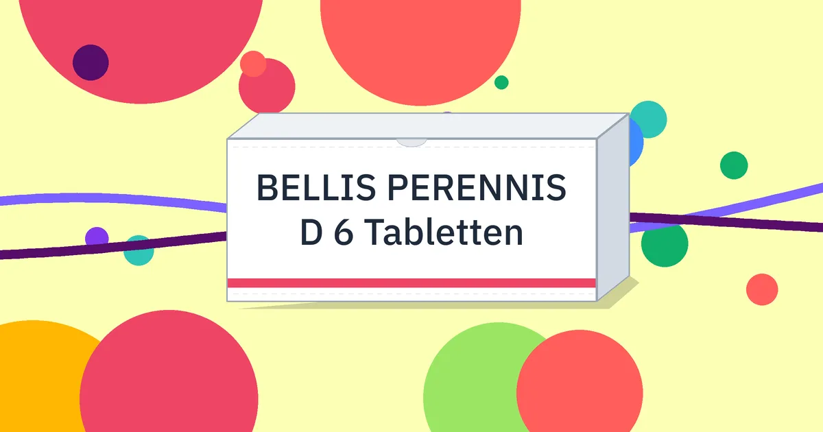 Symbolbild: Packung mit der Aufschrift BELLIS PERENNIS D 6 Tabletten (PZN 02626577) – Verfügbarkeit und Bezug in Apotheken in Frankfurt am Main