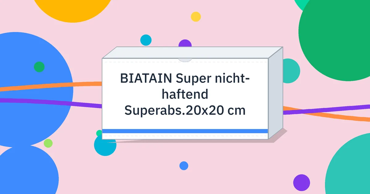 Symbolbild: Packung mit der Aufschrift BIATAIN Super nicht-haftend Superabs.20x20 cm (PZN 11117366) – Verfügbarkeit und Bezug in Apotheken in Frankfurt am Main