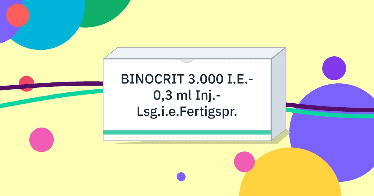 Symbolbild: Packung mit der Aufschrift BINOCRIT 3.000 I.E.-0,3 ml Inj.-Lsg.i.e.Fertigspr. (PZN 17528478) – Verfügbarkeit und Bezug in Apotheken in Frankfurt am Main