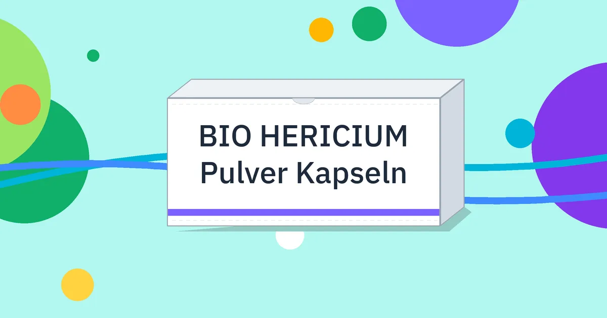 Symbolbild: Packung mit der Aufschrift BIO HERICIUM Pulver Kapseln (PZN 17628530) – Verfügbarkeit und Bezug in Apotheken in Frankfurt am Main