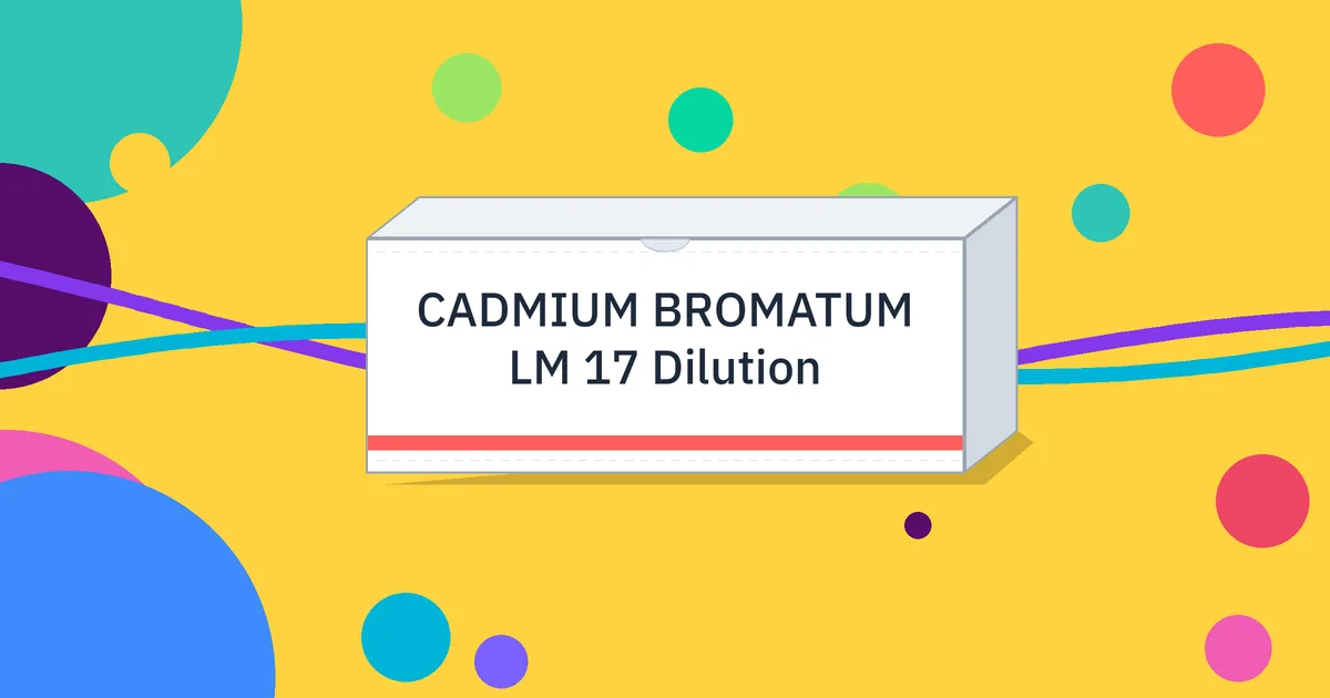 Symbolbild: Packung mit der Aufschrift CADMIUM BROMATUM LM 17 Dilution (PZN 12797883) – Verfügbarkeit und Bezug in Apotheken in Frankfurt am Main