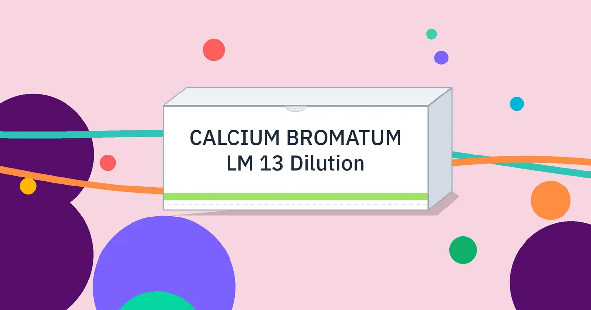 Symbolbild: Packung mit der Aufschrift CALCIUM BROMATUM LM 13 Dilution (PZN 13407884) – Verfügbarkeit und Bezug in Apotheken in Frankfurt am Main