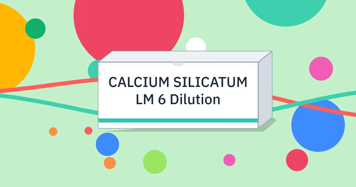 Symbolbild: Packung mit der Aufschrift CALCIUM SILICATUM LM 6 Dilution (PZN 06921362) – Verfügbarkeit und Bezug in Apotheken in Frankfurt am Main