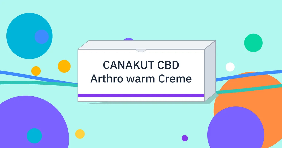 Symbolbild: Packung mit der Aufschrift CANAKUT CBD Arthro warm Creme (PZN 17554949) – Verfügbarkeit und Bezug in Apotheken in Frankfurt am Main