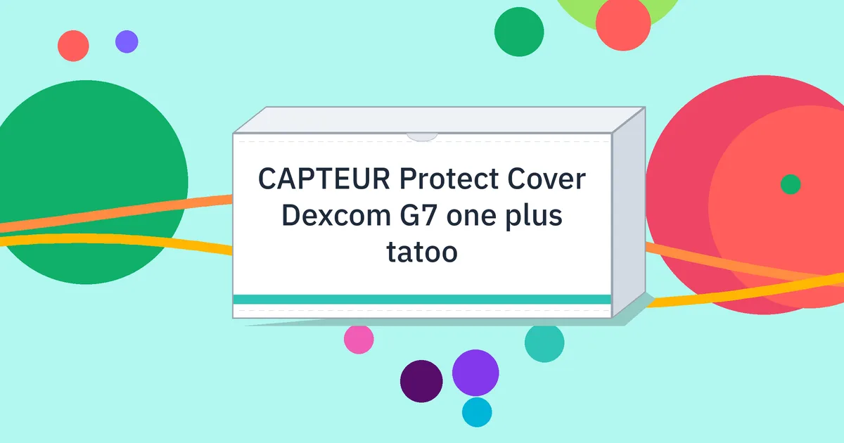 Symbolbild: Packung mit der Aufschrift CAPTEUR Protect Cover Dexcom G7 one plus tatoo (PZN 20203840) – Verfügbarkeit und Bezug in Apotheken in Frankfurt am Main