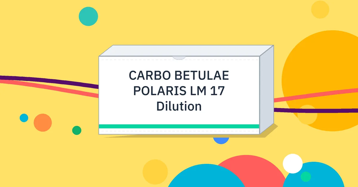 Symbolbild: Packung mit der Aufschrift CARBO BETULAE POLARIS LM 17 Dilution (PZN 13764271) – Verfügbarkeit und Bezug in Apotheken in Frankfurt am Main