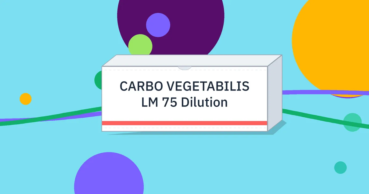 Symbolbild: Packung mit der Aufschrift CARBO VEGETABILIS LM 75 Dilution (PZN 12809706) – Verfügbarkeit und Bezug in Apotheken in Frankfurt am Main