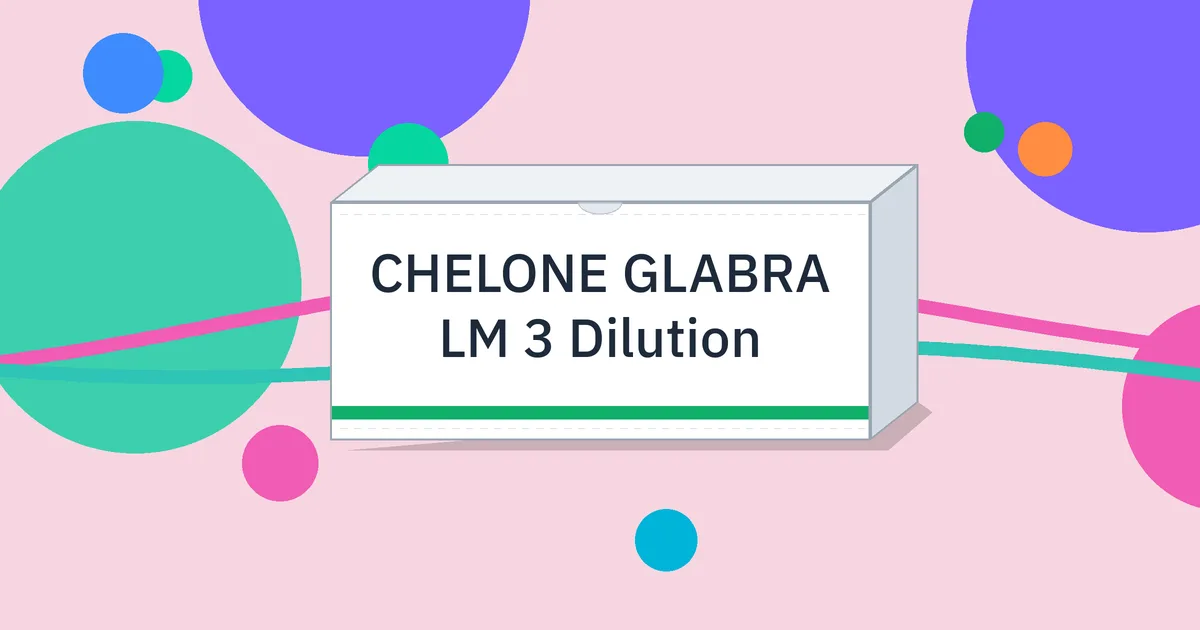 Symbolbild: Packung mit der Aufschrift CHELONE GLABRA LM 3 Dilution (PZN 13439772) – Verfügbarkeit und Bezug in Apotheken in Frankfurt am Main