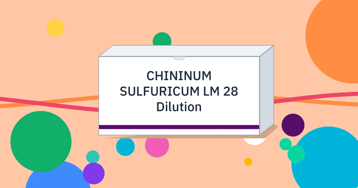 Symbolbild: Packung mit der Aufschrift CHININUM SULFURICUM LM 28 Dilution (PZN 12816184) – Verfügbarkeit und Bezug in Apotheken in Frankfurt am Main