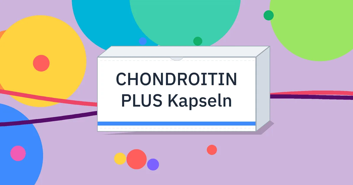 Symbolbild: Packung mit der Aufschrift CHONDROITIN PLUS Kapseln (PZN 09607910) – Verfügbarkeit und Bezug in Apotheken in Frankfurt am Main