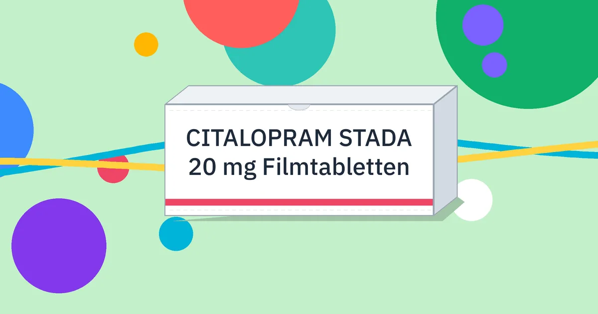 Symbolbild: Packung mit der Aufschrift CITALOPRAM STADA 20 mg Filmtabletten (PZN 02250008) – Verfügbarkeit und Bezug in Apotheken in Frankfurt am Main