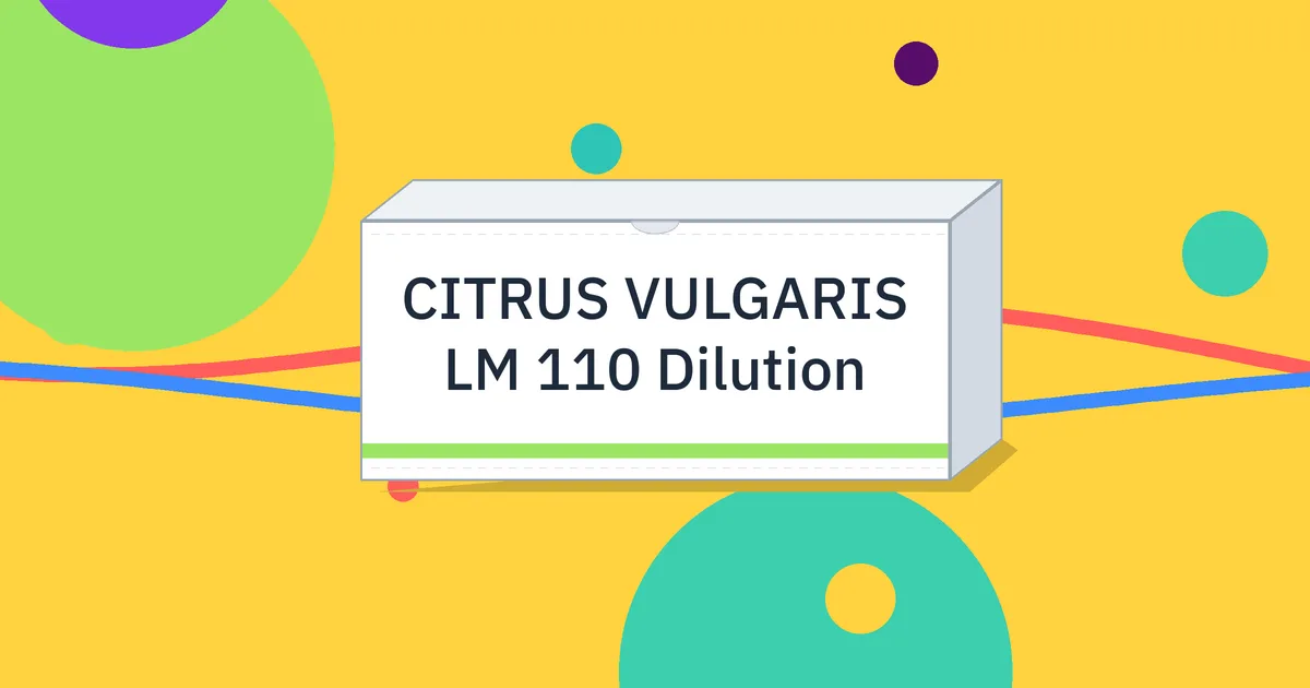 Symbolbild: Packung mit der Aufschrift CITRUS VULGARIS LM 110 Dilution (PZN 12822084) – Verfügbarkeit und Bezug in Apotheken in Frankfurt am Main