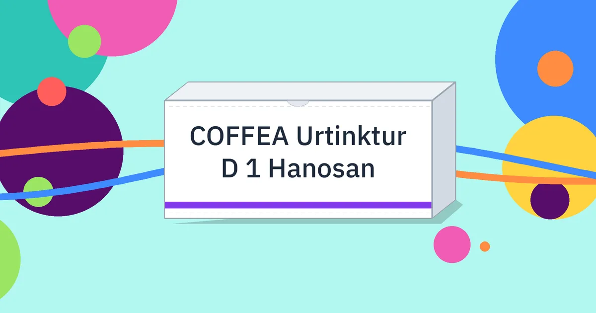 Symbolbild: Packung mit der Aufschrift COFFEA Urtinktur D 1 Hanosan (PZN 07431358) – Verfügbarkeit und Bezug in Apotheken in Frankfurt am Main